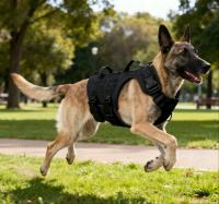 China Breathable Tactical Dog Harness 100% Nylon Multiple Pockets Quick Release for Large Dogs for sale