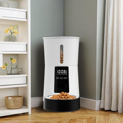 China Intelligent Automatic Stainless Steel Portable Feeder Timed Quantitative Anti-Block Dispenser for Cats Dogs Solid Charge for sale