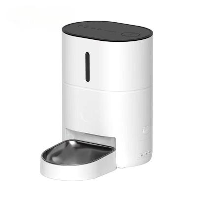 China Automatic 4L Stainless Steel Bowl Cat Food Dispenser Charge Timed Solid Modern Dry/Fresh Feeding Eco-Friendly Voice Control for sale