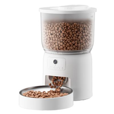 China Smart Pet Feeder with 3L Capacity Eco-Friendly ABS Plastic Stainless Steel Bowls Automatic Battery Charge Button for Cats Dogs for sale