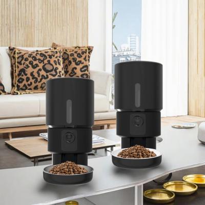 China Intelligent Eco-Friendly Stainless Steel Plastic Pet Feeder Automatic Cat Dog Food Dispenser Timed Remote Voice Video Charge for sale