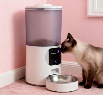 China Smart Remote Control Eco-Friendly Stainless Steel & Plastic Pet Feeder for Cats & Dogs Timed Automatic Premium Food Dispenser for sale