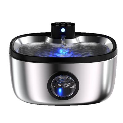 China Smart 5L Stainless Steel Battery Powered IPX5 Waterproof Pet Fountain for Dogs & Cats Modern Portable Automatic Water Dispenser for sale