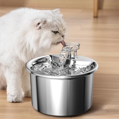 China Automatic Circulation Modern Smart Pet Water Fountain with Chargeable Stainless Steel Filter Eco-friendly for Cats for sale