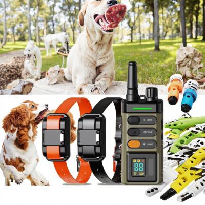 China Professional Training Eco-friendly TPU ABS Anti-Barking Dog Trainer Smart Collar Color Screen Rechargeable Battery IPX7 Agility for sale