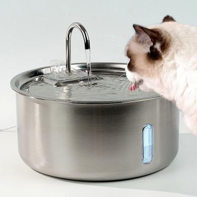 China 7L Large Capacity Automatic Pet Water Dispenser Intelligent Circulation Stainless Steel Chargeable Travel Bowls for Dogs Cats for sale