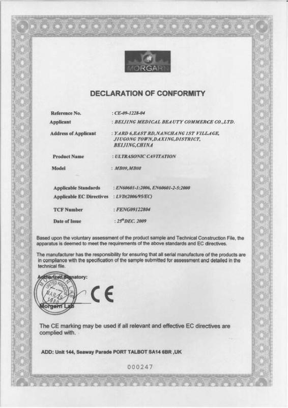 CE0928 - BEIJING MEDICAL BEAUTY COMMERCE CO.,LTD