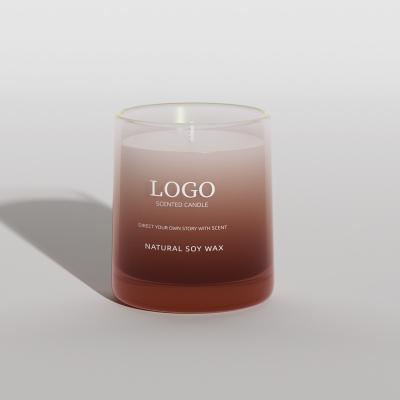 China Lightweight Whisky Scented Candle High End Custom Logo And Packaging for sale