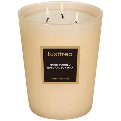 China Luxitrea Candle 13 oz Private Label Candle Mediterranean Citrus Candle Lemon Basil Sea Salt for sale