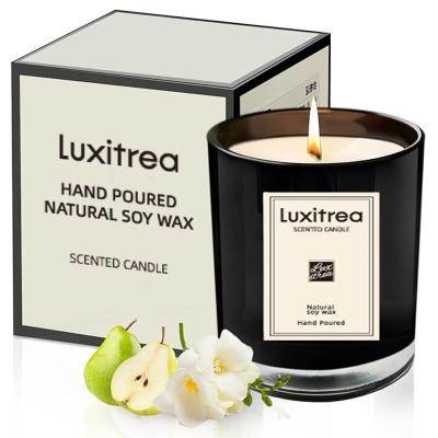 China 30 Hours Scented Candle Gift Set 6 Oz Of Cranberry Bergamot Pomegranate Aroma for sale