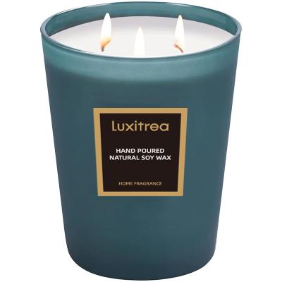 China Rainforest Mist Private Label Candle Eucalyptus Scented Candles For Spa Bathroom 13oz for sale
