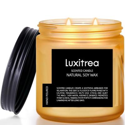China Customizable Scented Soy Wax Candle Golden Osmanthus Aromatherapy Soy Candles for sale