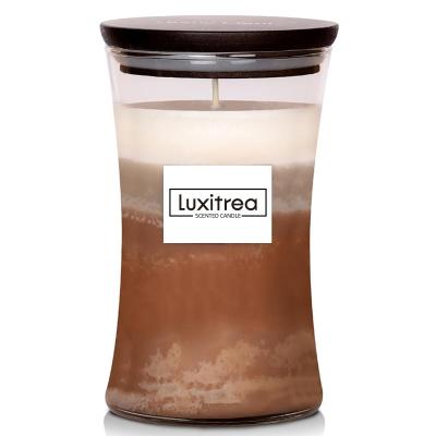 China Matterlab Latte Scented Candle Hourglass Jar With Crackling Wick 21oz for sale
