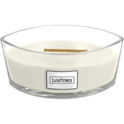 China Cotton Wick Type Milk Scented Candle 16oz With Metal Lid Customizable for sale