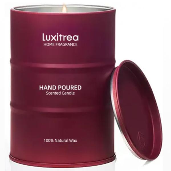 Quality Freesia Cornflower Hibiscus Tin Jar Candle for Air Fragrance Freshening for sale