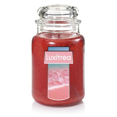 China Beautiful Clean Burning Fruit Scented Candles For Peach Strawberry Coconut for sale