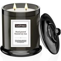 Quality 75 Hours 10oz Luxury Jar Candle Dark Grey Evening Jade Aromatherapy Soy Candles for sale