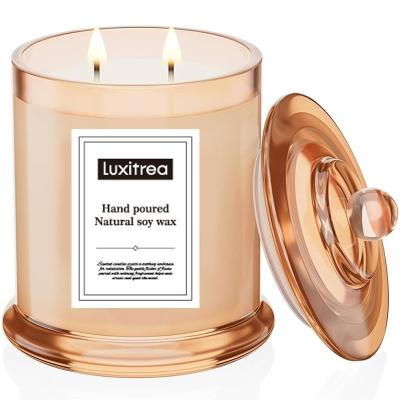 China 50 Hours Burntime Luxury Jar Candle 8 Oz Lead-free Cotton Wick Long Lasting Scented Candle for Home Decor and Relaxation for sale