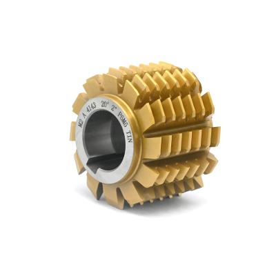 China Finishing single-start hobbing cutters for cylindrical involute gears М2 63х50х27 20° (2°) TIN Coati for sale