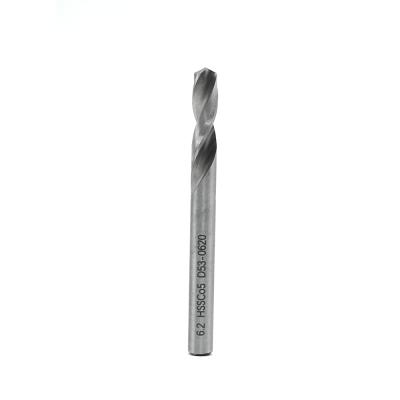 China Twist drills with straight shank Short series ф 6.20х31х70 HSSCo5 Point angle 135° D53-0620 DIN1897 White oxide Fully ground for sale