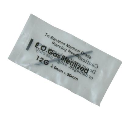 China 100pcs/box 316L Surgical Stainless Steel Sterilized Body Piercing Needle 12G for sale