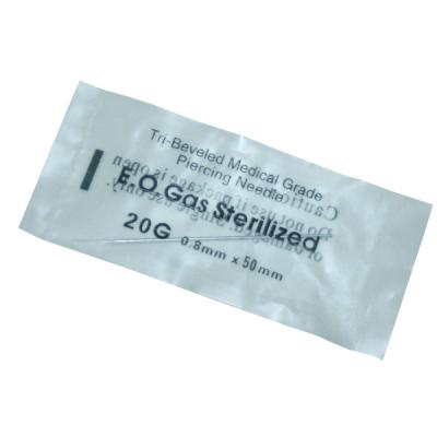 China 100pcs/box 316L Surgical Stainless Steel Sterilized Body Piercing Needle 6G for sale