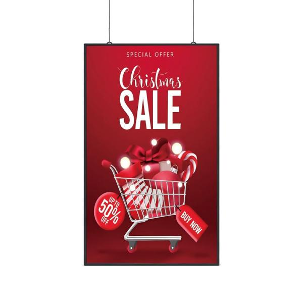Quality 55‑Inch Android13.0 Suspended Digital Signage Display, Commercial Suspended LCD Advertising Screen & Monitor for sale