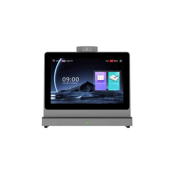 Quality 10.1 Inches Dual Screen Business Interpreter Desktop Simultaneous Real-Time Multilingual Face to Face Translator for sale