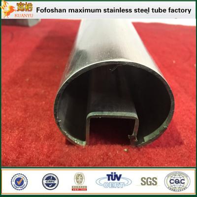 China 316 Stainless Steel Double Slot Pipe For Stair Handrail Accessories for sale