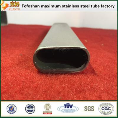 China 300 Series A312 Flat Oval Stainless Steel Slot Tube for sale