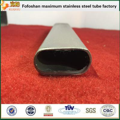 China Flat Stainless Steel Oval Tube Special Shaped Tubing For Outdoor Construction for sale