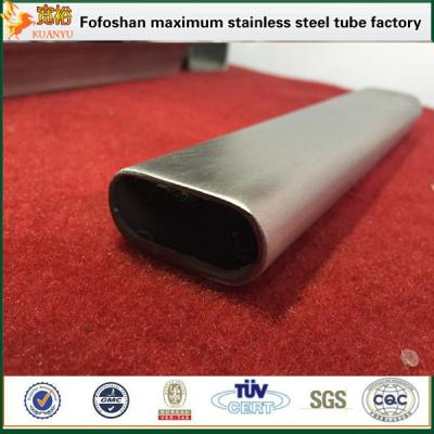China Flat Stainless Steel Oval Tube Specialty Tubing For Handrailing Used for sale