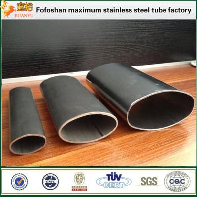 China Modern Staircase Railing Steel Elliptical Oval Tube Stainless Steel Irregular Pipe for sale
