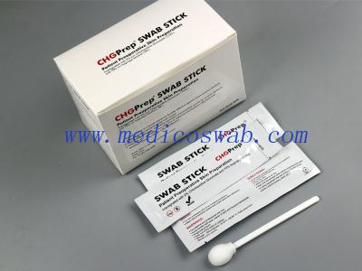 China Rectangular/Circular Foam Tip chlorhexidine(CHG) prep swab sticks for sale