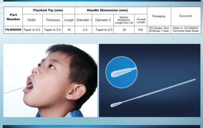 China Sampling Collection Nylon Flocked Swabs for sale