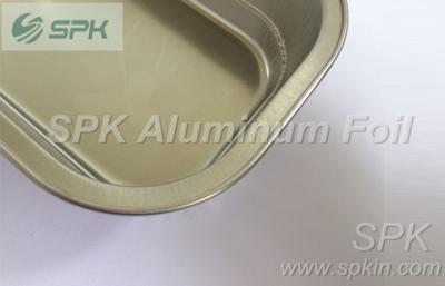 China Custom Microwave Fast Food Aluminum Disposable Tin Foil Trays With Lids for sale