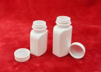 China High Density Polyethylene Empty Tablet Bottles , Square Pet Bottle For Pills Packaging for sale