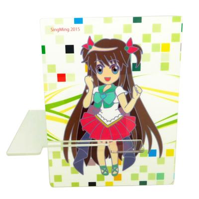 Cina La figura privata CMYK della foto del fumetto di Logo Anime Phone Stand With ha stampato in vendita