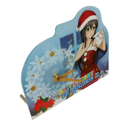 Cina Plastica acrilica multifunzionale dell'orologio dello scrittorio della sveglia 15cm di anime direttamente decorativa in vendita