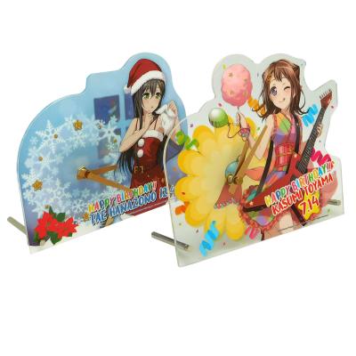 Cina Plastica acrilica multifunzionale dell'orologio dello scrittorio della sveglia 15cm di anime direttamente decorativa in vendita