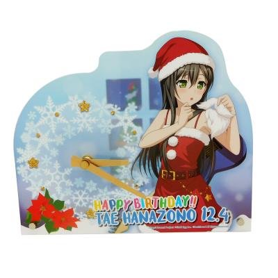 Cina Plastica acrilica multifunzionale dell'orologio dello scrittorio della sveglia 15cm di anime direttamente decorativa in vendita