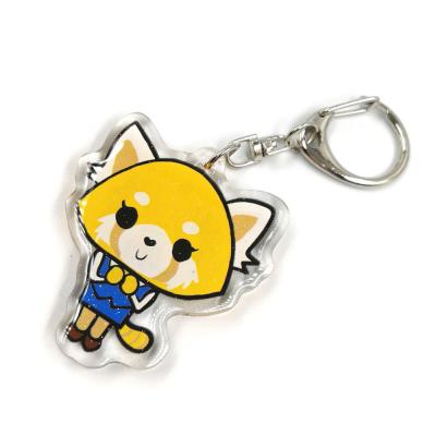 Cina Custom Double Side Printing Resin Epoxy Glitter Clear Anime Flower Boy Acrylic Charms Keychains in vendita