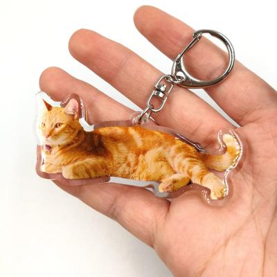 Cina Custom Clear Anime Epoxy Glitter Resin Printed Any Image Acrylic Charms Key chains in vendita