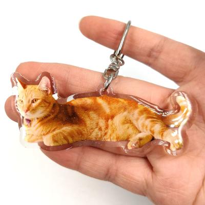 Cina Il taglio di plastica del laser della fabbrica rende alla vostra propria figura di anime dell'epossiresina gli incanti acrilici Keychains in vendita