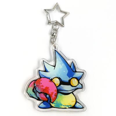 Cina New Design Hot Sell Custom High Quality Anime Transparent Epoxy Resin No Glitter Acrylic Keychains in vendita