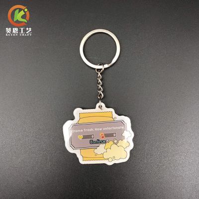 Cina Eco-Friendly custom anime plastic key chain with Non-clear edge acrylic key chain in vendita