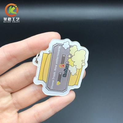 Cina Eco-Friendly custom anime plastic key chain with Non-clear edge acrylic key chain in vendita