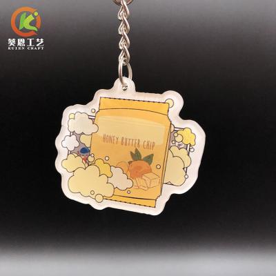 Cina Eco-Friendly custom anime plastic key chain with Non-clear edge acrylic key chain in vendita