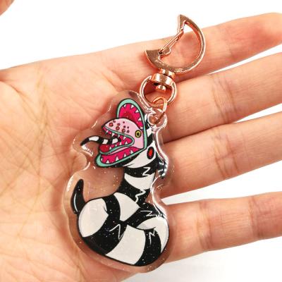 Cina Il fumetto a resina epossidica di vendita caldo di anime della resina acrilica su ordinazione di scintillio incanta Keychains in vendita