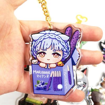 中国 ROHSの証明書のアクリルのかわいい漫画Keychain変形無し20g-25g 販売のため